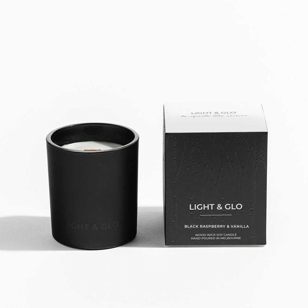 Black Raspberry & Vanilla Large Candle | Monochrome Collection | Light ...